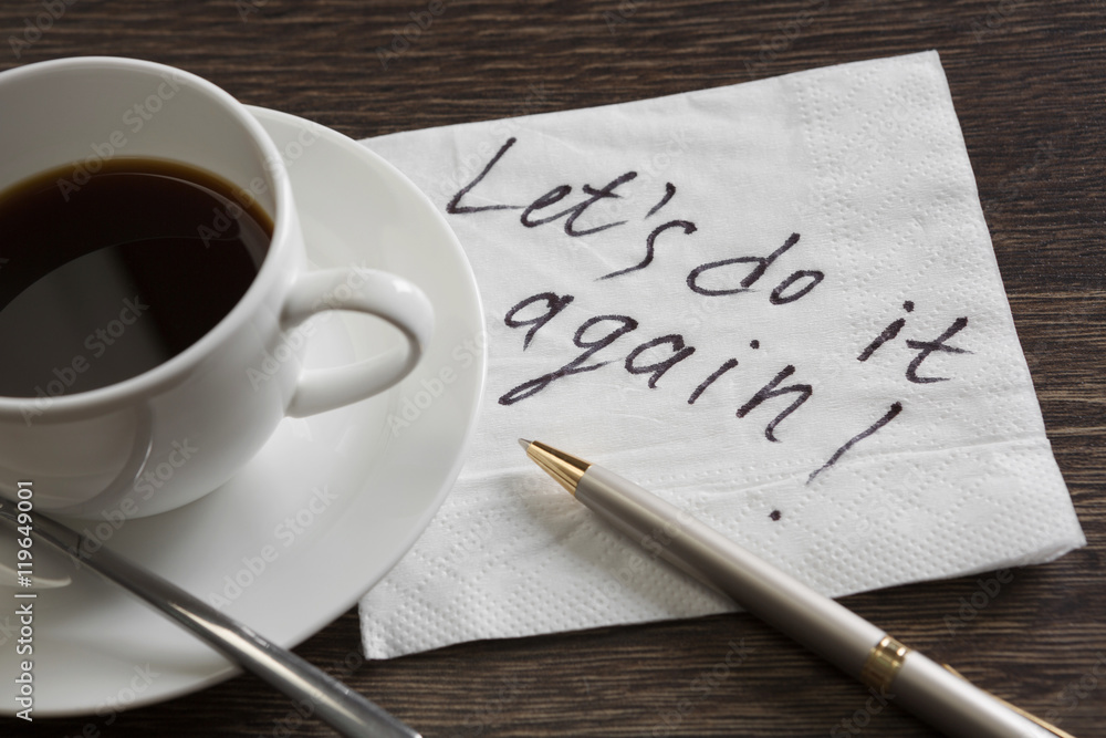 Lets do it again Stock Photo | Adobe Stock