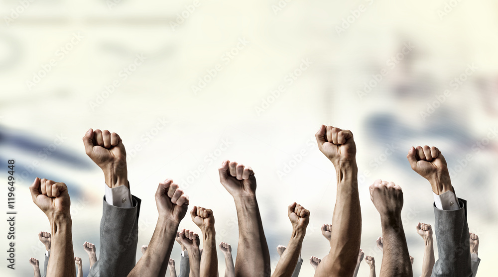 Hand gestures in arow . Mixed media Stock Photo | Adobe Stock