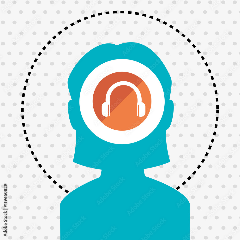 silhouette cover ears icon vector illustration eps10 Stock Vector ...