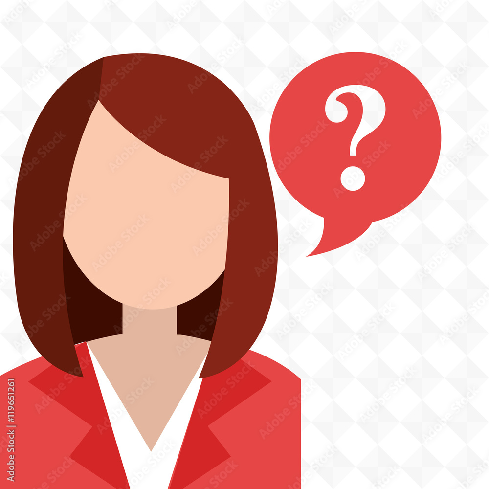 smartphone woman question icon vector illustration esp 10 Stock Vector ...