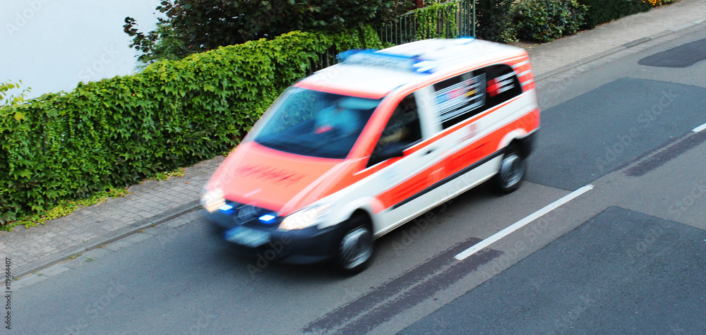 Notarztwagen im Einsatz, Notfall, Rettungsfahrzeug Stock Photo | Adobe ...