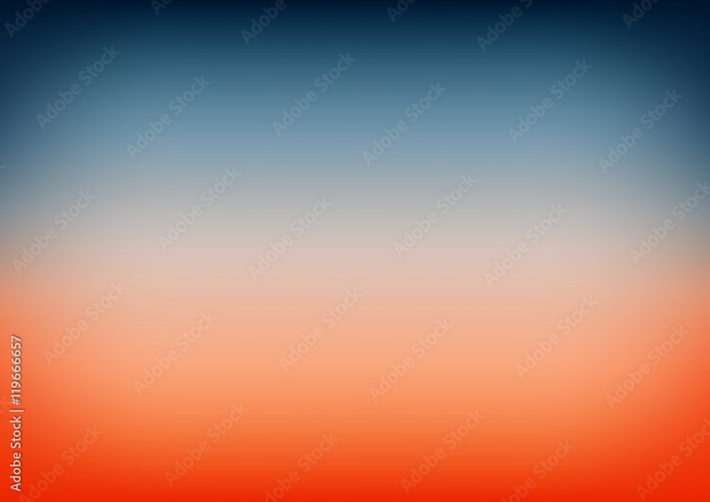 Sunset Sky Blue Orange Gradient Background Vector Illustration Stock ...