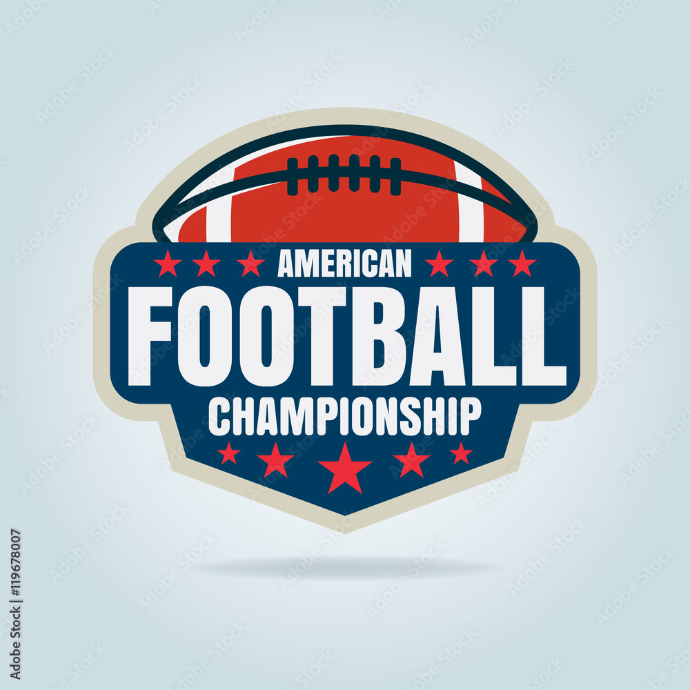 American football logo template,vector illustration Stock Vector ...