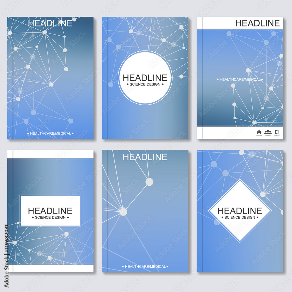 Science vector background. Modern vector templates for brochure, flyer ...