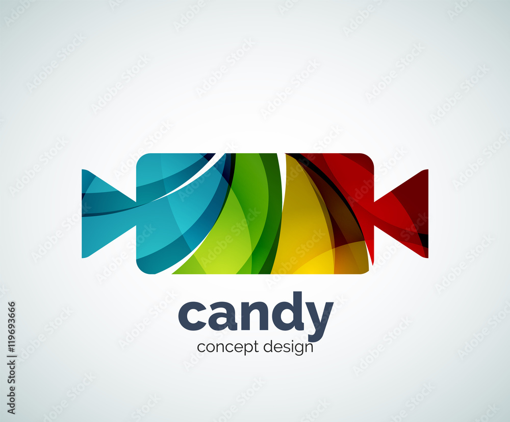 Vector candy logo template Stock Vector | Adobe Stock