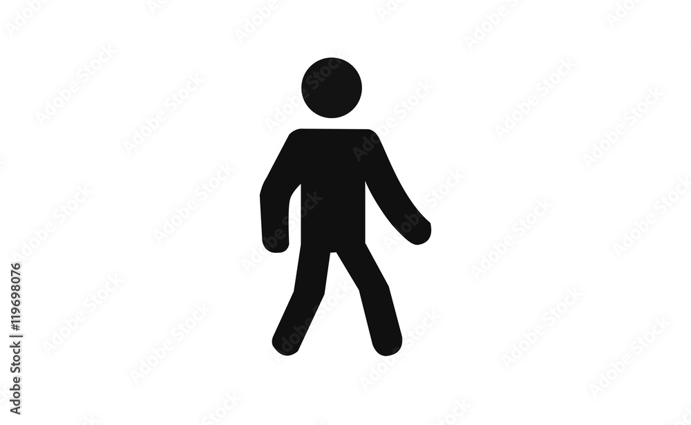 Vector man standing symbol on white background Stock Vector | Adobe Stock