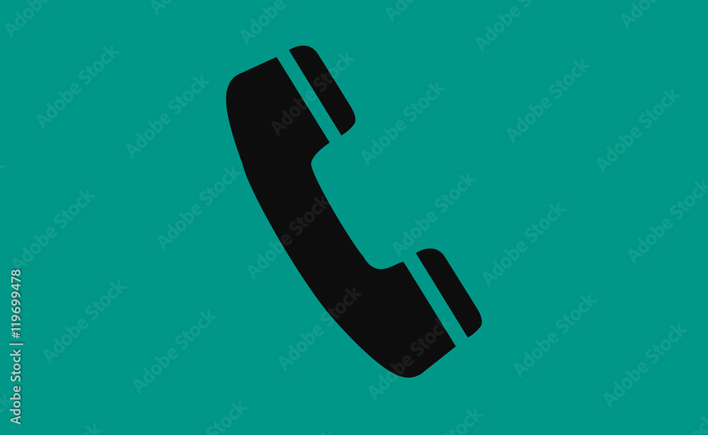 Vector landline phone symbol on flat background Stock Vector | Adobe Stock