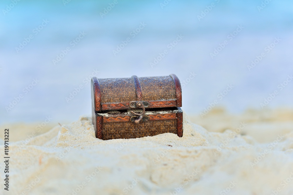 Treasure in the sand on the seashore Stock Photo | Adobe Stock