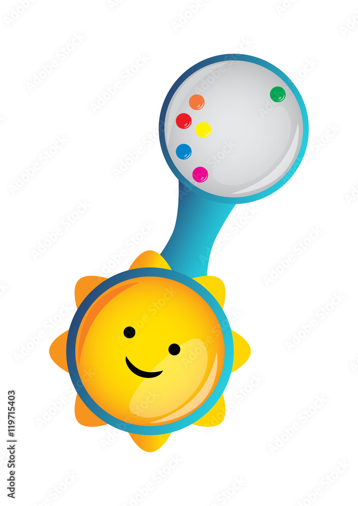 Blue Baby Rattle Clip Art