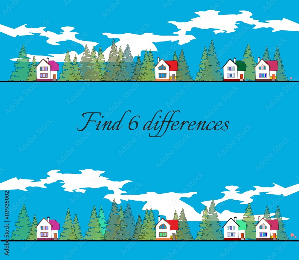Educational game for children. Find differences. Vector illustration ...