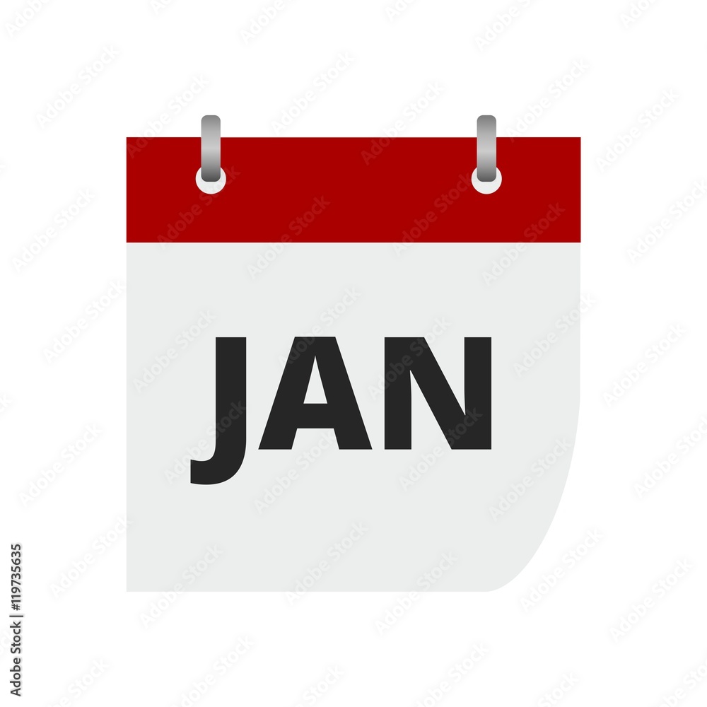 Vetor do Stock: Calendar sign icon. January month symbol. | Adobe Stock