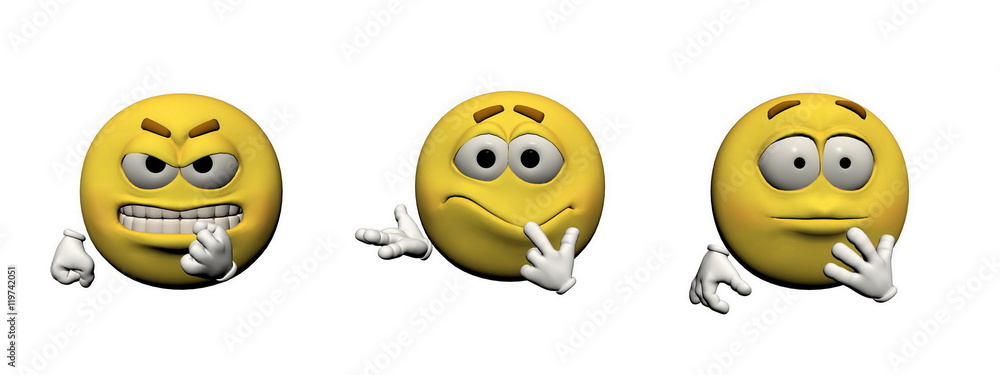 emoticon emotion - 3d render Stock Illustration | Adobe Stock