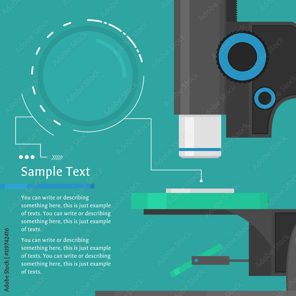 microscope infographic template Stock Vector | Adobe Stock