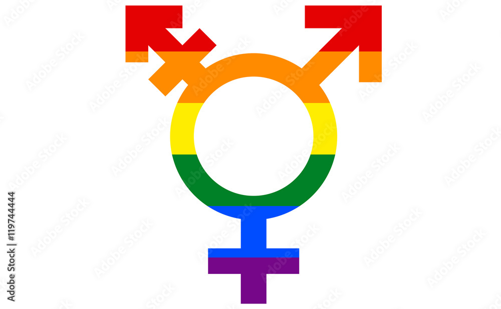 rainbow transsexual gender sex symbol isolated Stock Illustration ...
