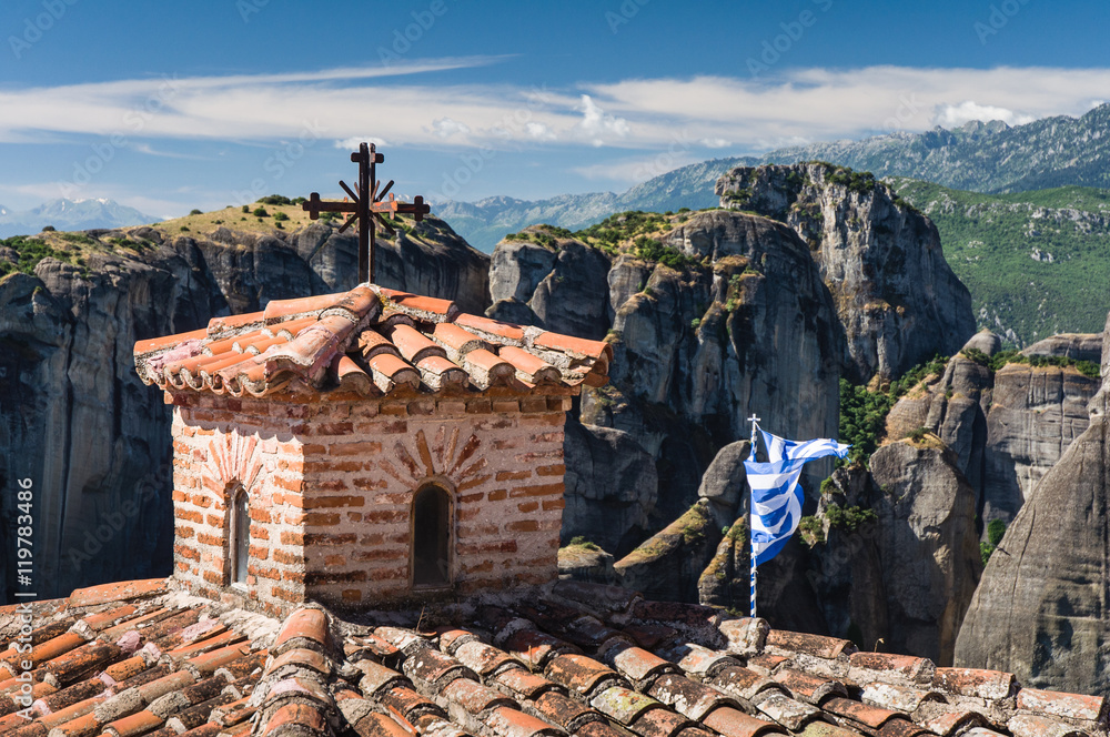 inside one of the famous Meteora monasteries Stock Photo | Adobe Stock