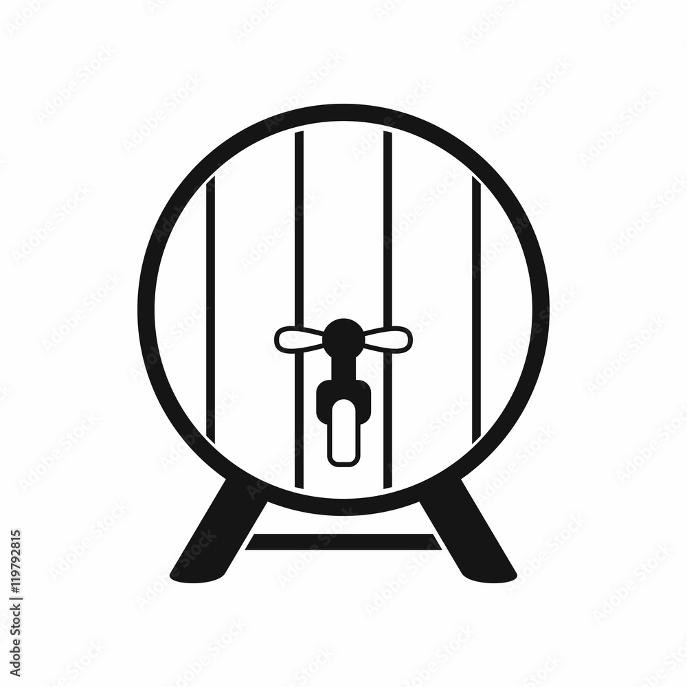 Beer barrel in pub icon in simple style isolated on white background ...