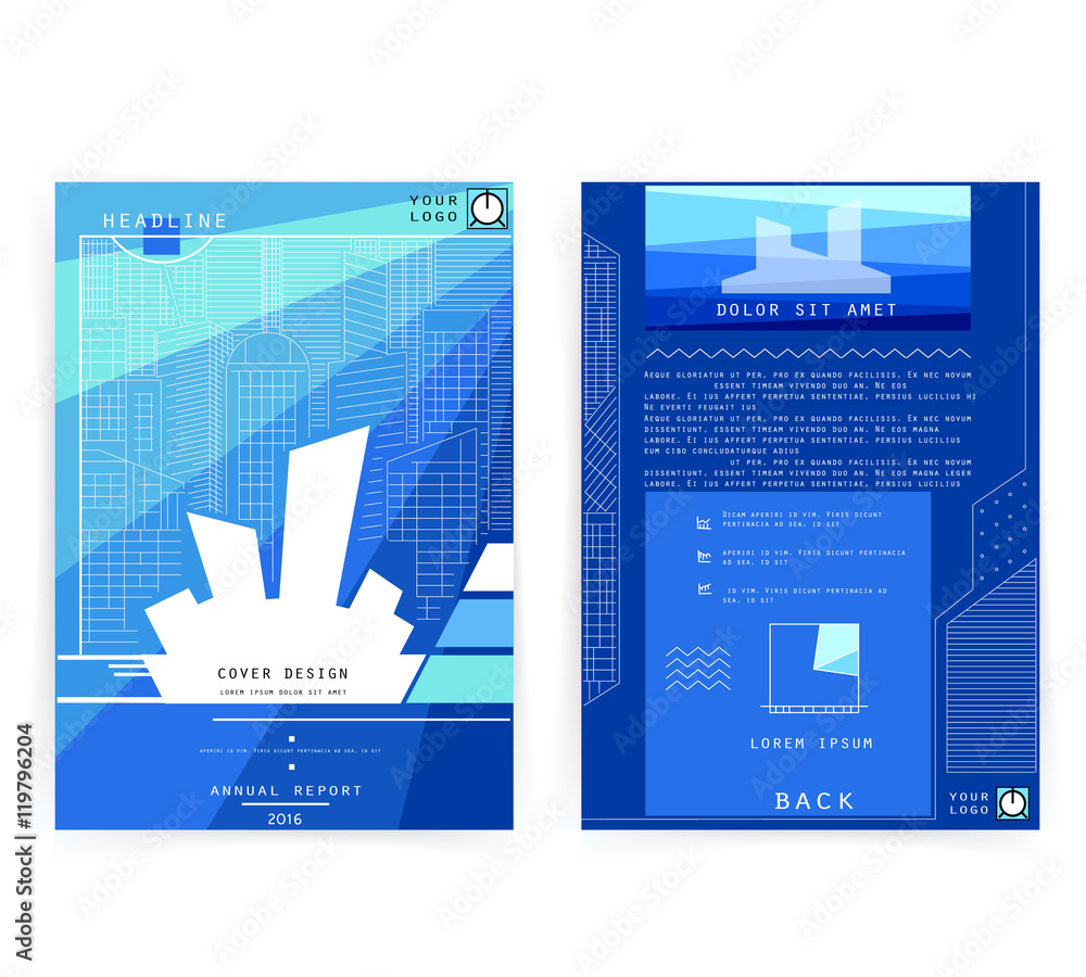 Cover Design Annual Business Report Creative Presentation Templates Vector Design For