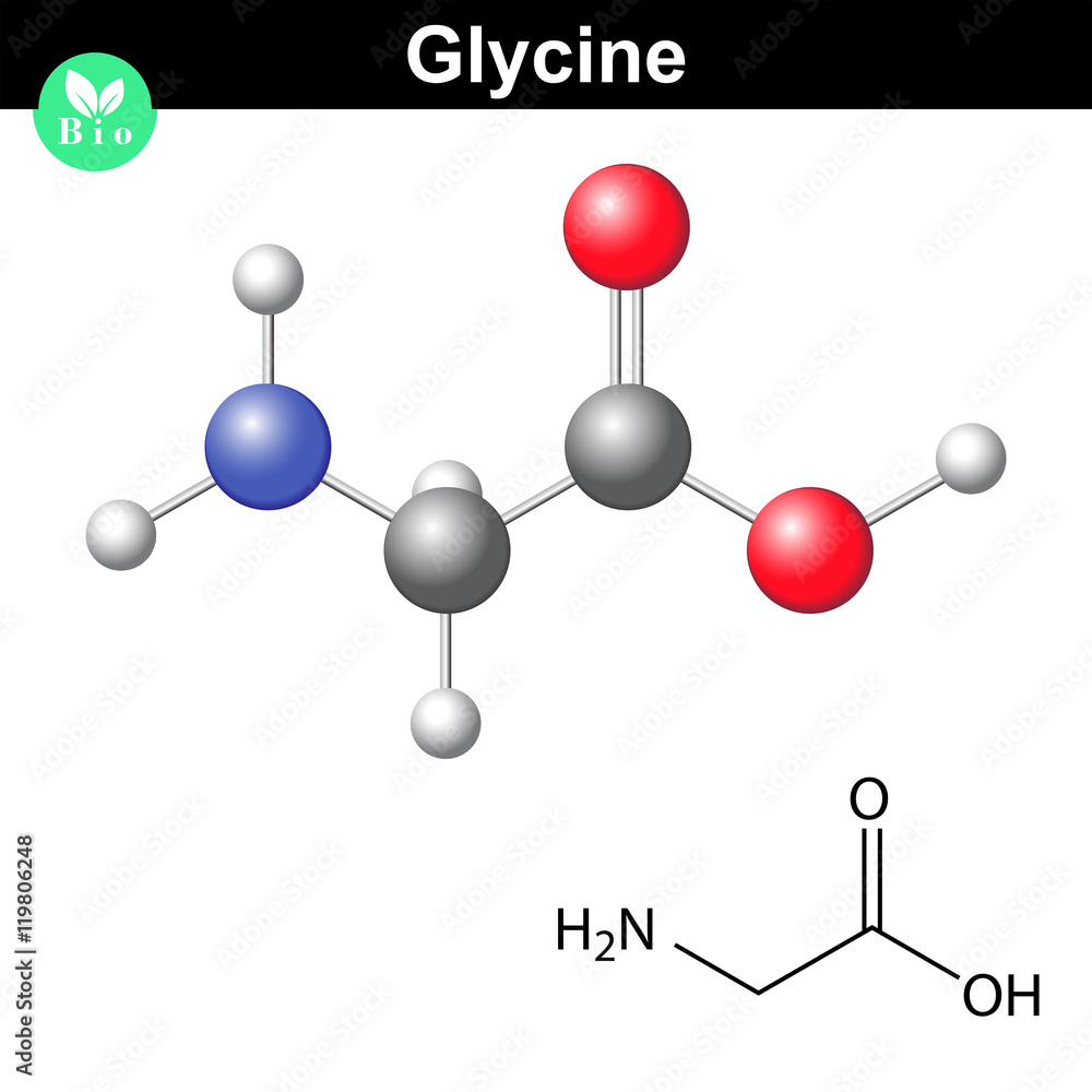 Glycine - amino acid and neurotransmitter Stock Vector | Adobe Stock