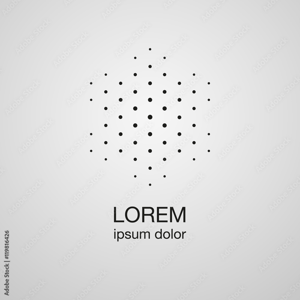 simple dots logo design concept, vector logo template Stock Vector ...