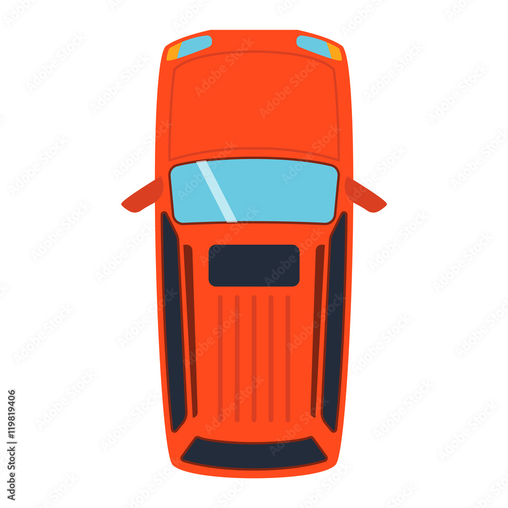 Vector car vehicle icon top view. From above car top view. Some vehicle ...