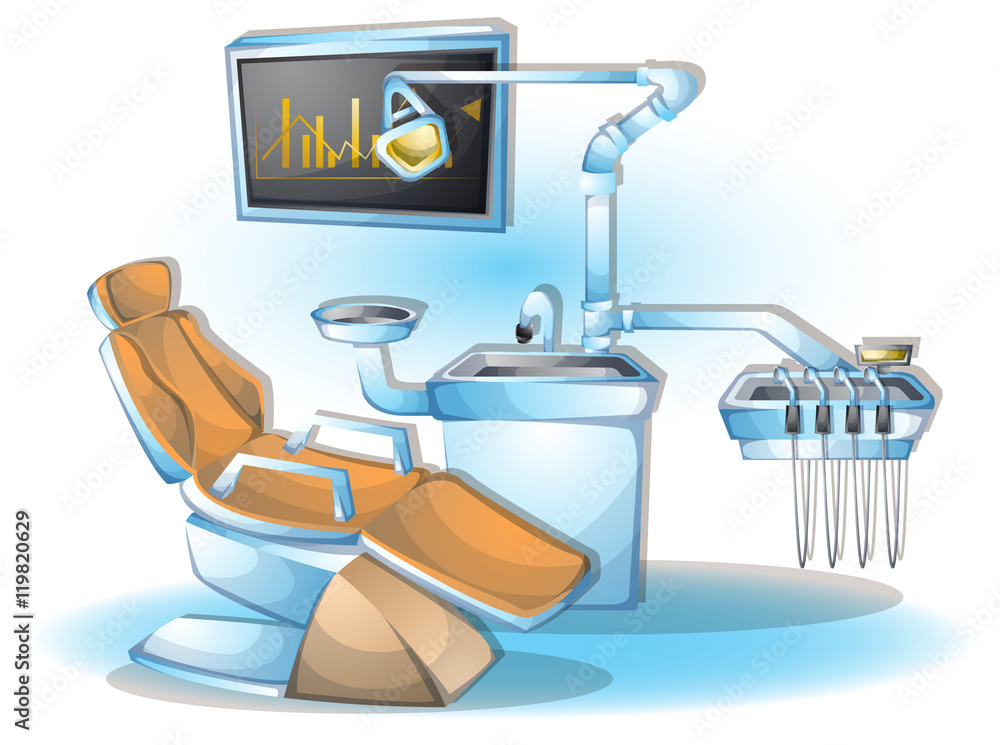 cartoon vector illustration interior surgery operation room with ...