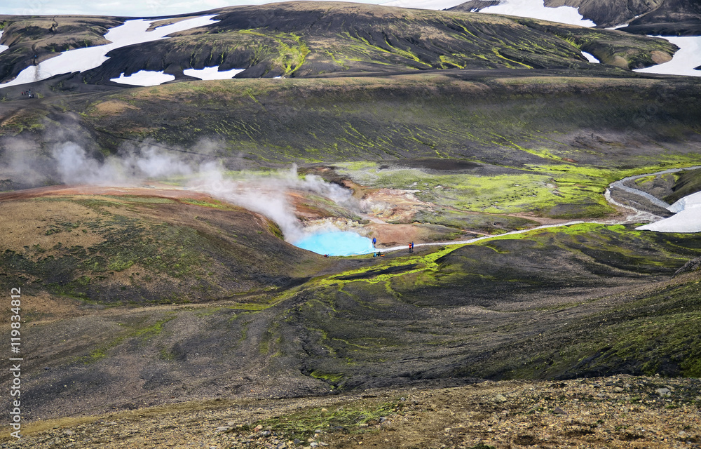Icelandic landscape - panoramic view on amazing valley National Park ...