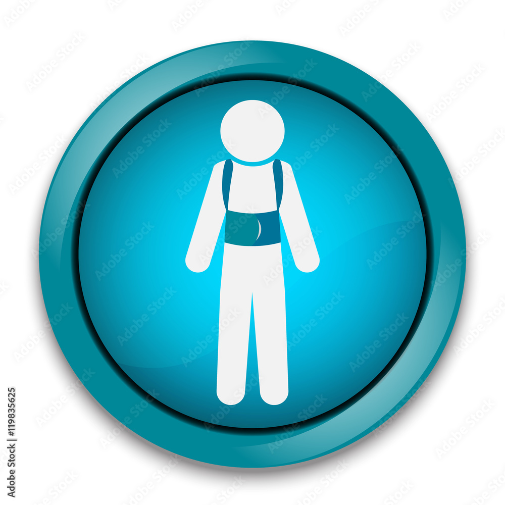 Injured of the back pain icon. Splint for spinal bracing Stock Vector ...