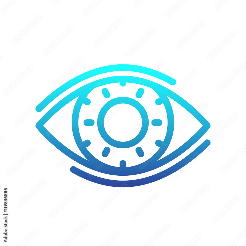 eye line icon, ophthalmology, optics logo element, vector illustration ...
