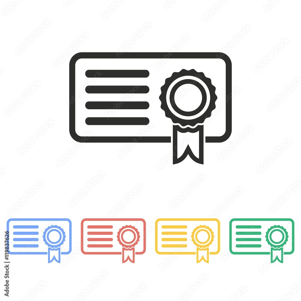 Vettoriale Stock Certificate - vector icon. | Adobe Stock Vettoriale Stock Certificate - vector icon. | Adobe Stock