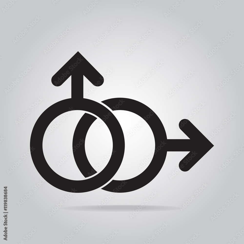 Male and male symbol, gay icon Stock Vector | Adobe Stock