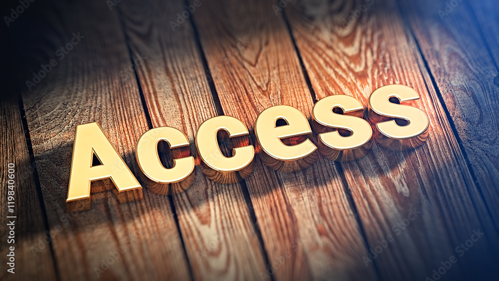 Word Access on wood planks Stock Photo | Adobe Stock