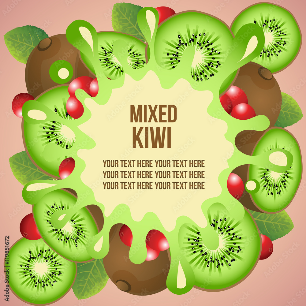 kiwi template Stock Vector | Adobe Stock
