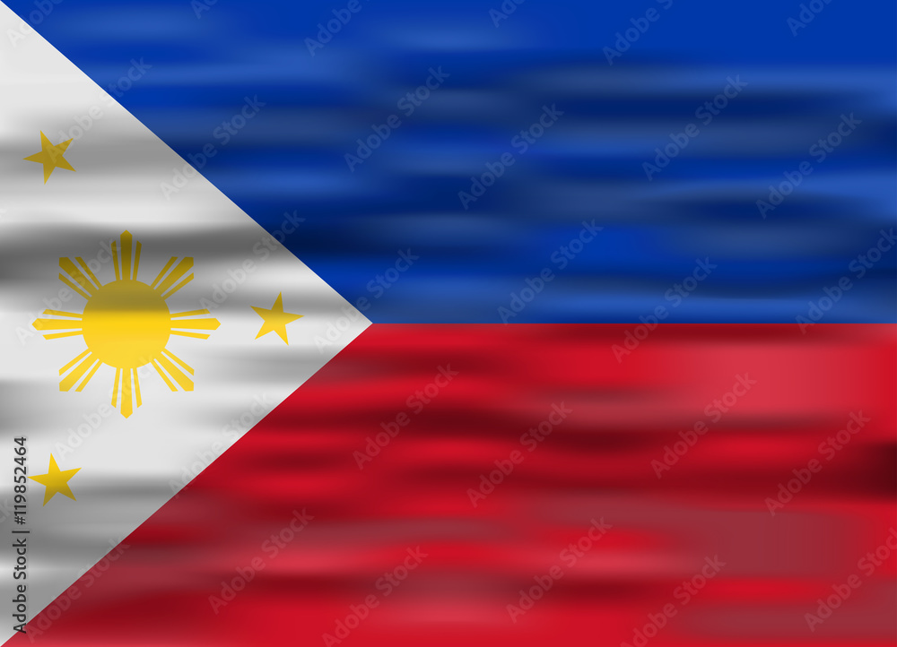 realistic flag philippines Stock Vector | Adobe Stock