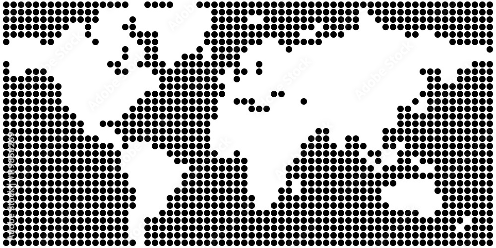 World Map - Negative Dot (13x13px) Stock Vector | Adobe Stock
