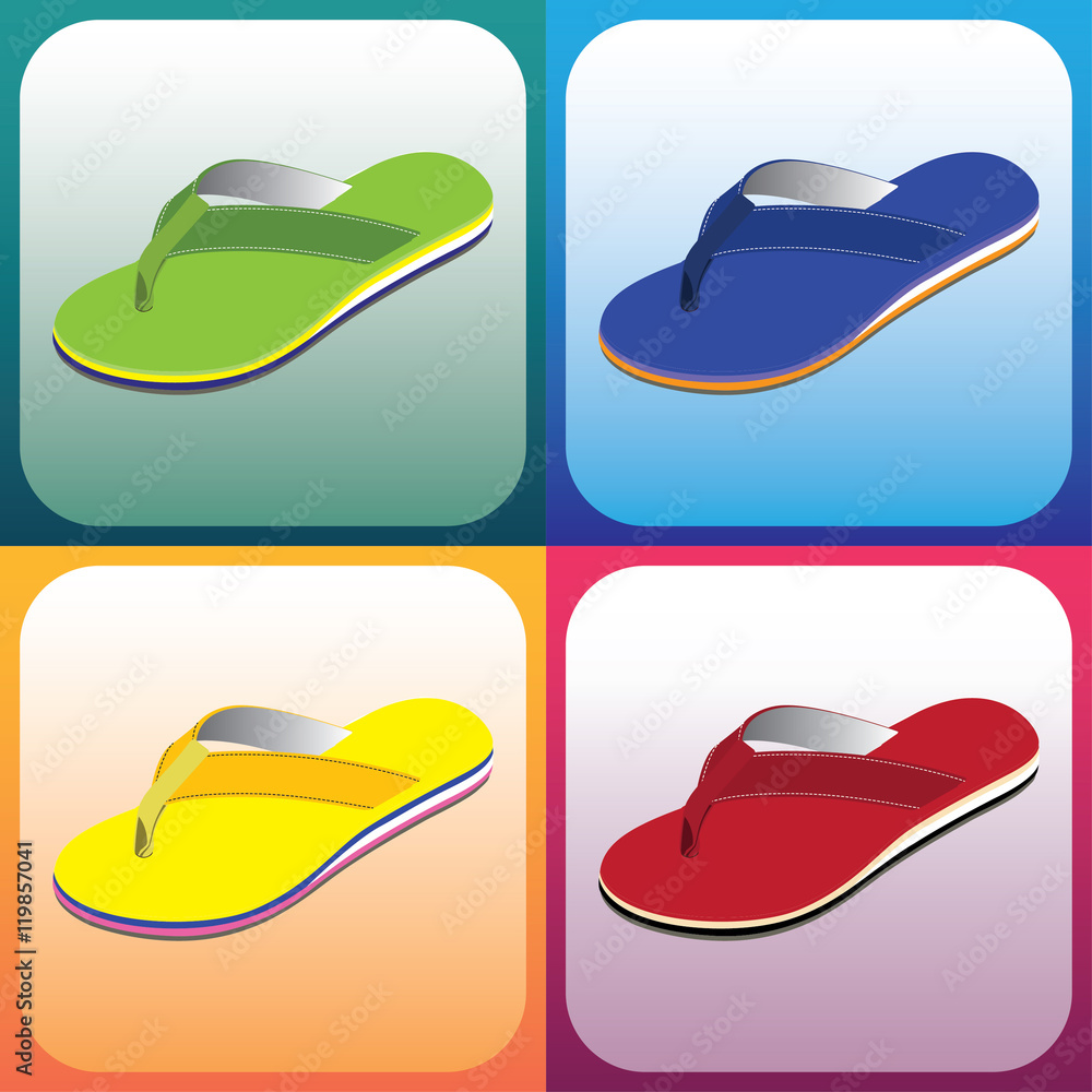 Sandal vector for your design on colorful background Stock Vector ...