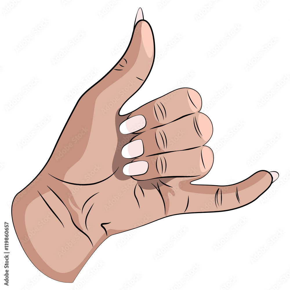 Call me hand. Stock Vector | Adobe Stock