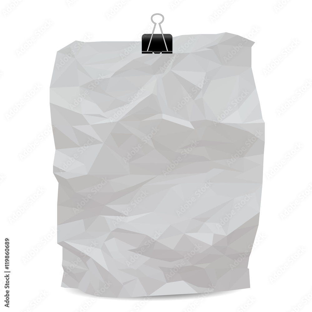 Crumpled paper note background. Stock Vector | Adobe Stock