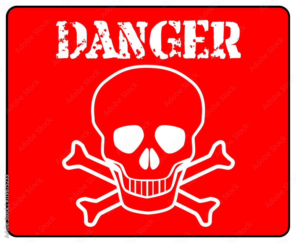 Red Danger Sign Stock Vector | Adobe Stock