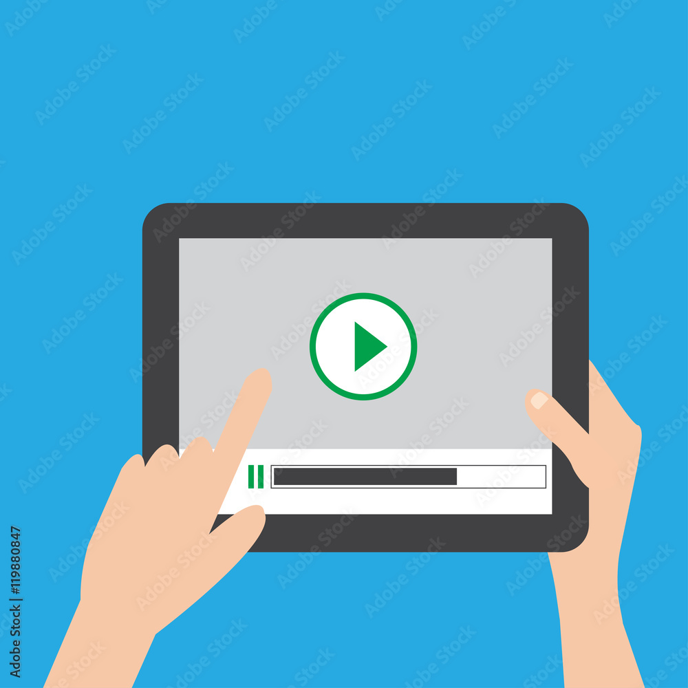 play video on phone Stock Vector | Adobe Stock