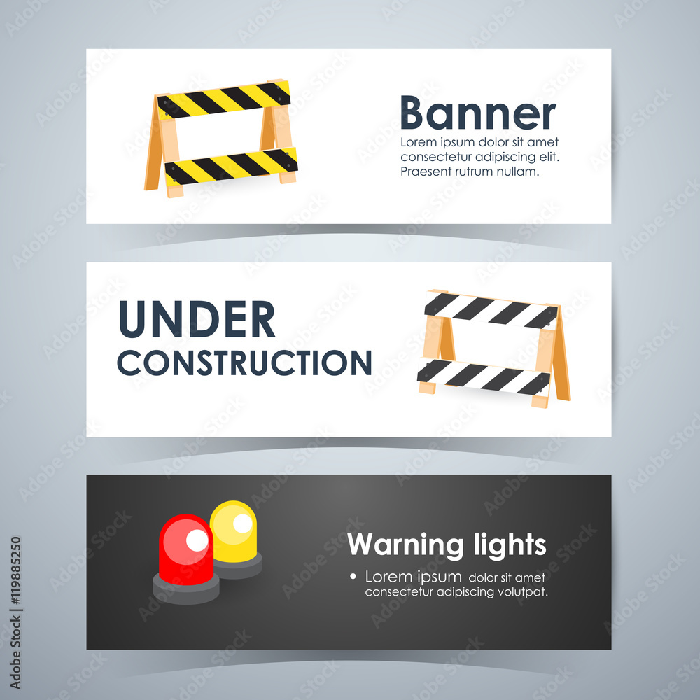 Construction Banners, Template Layout. Vector illustration Stock Vector ...