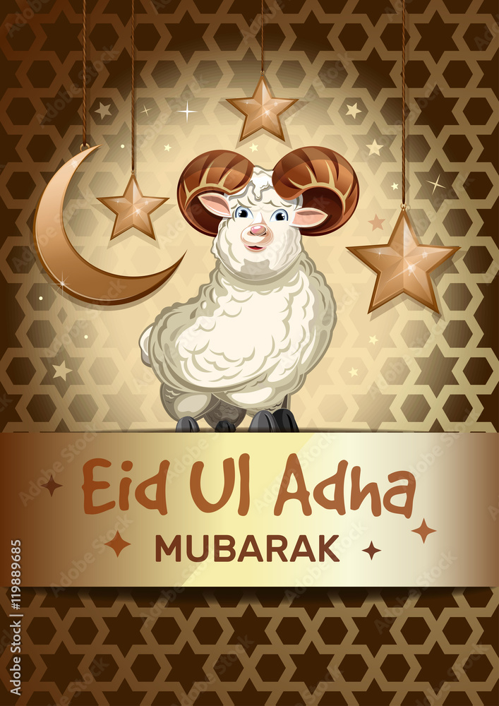 Sacrifice Feast background with sheep. Festival of the Sacrifice ...