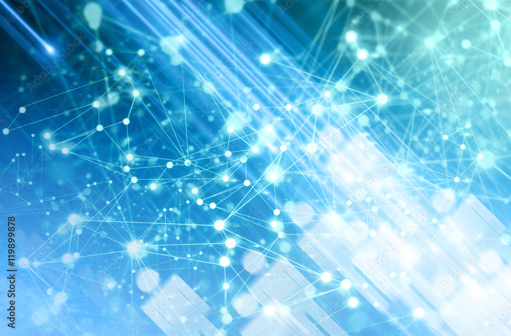 data deep learning hologram ai technology robotic, molecule of chemical ...