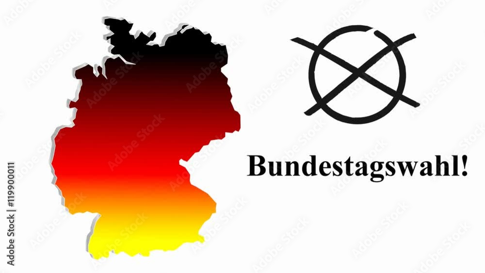 Wahl mit animiertem Wahlkreuz und Deutschlandkarte Stock ビデオ | Adobe Stock