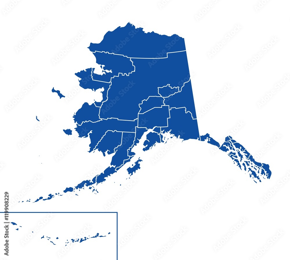 Map of Alaska Stock Vector | Adobe Stock