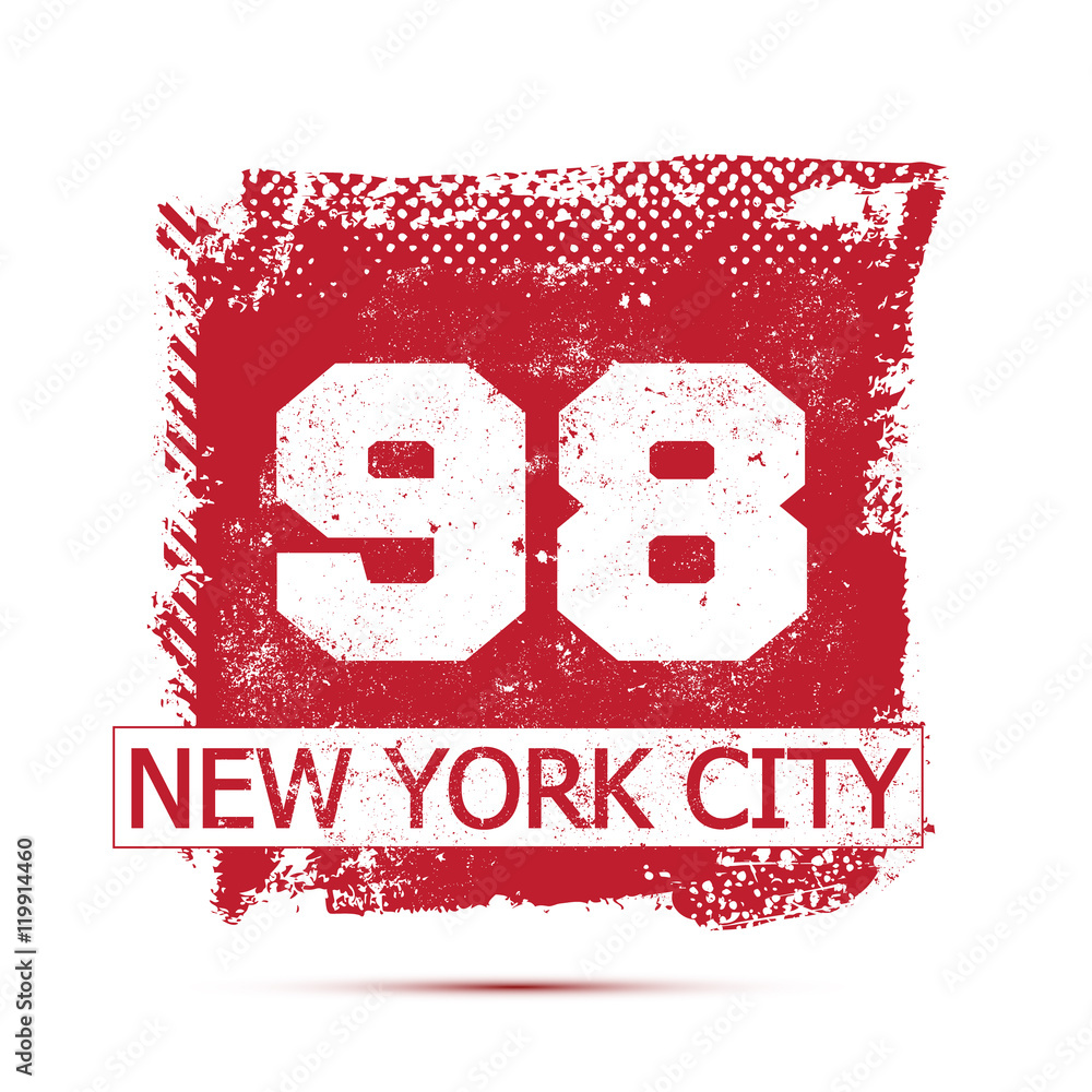 Vintage New york city logo sign shirt. For apparel very easy use Stock ...