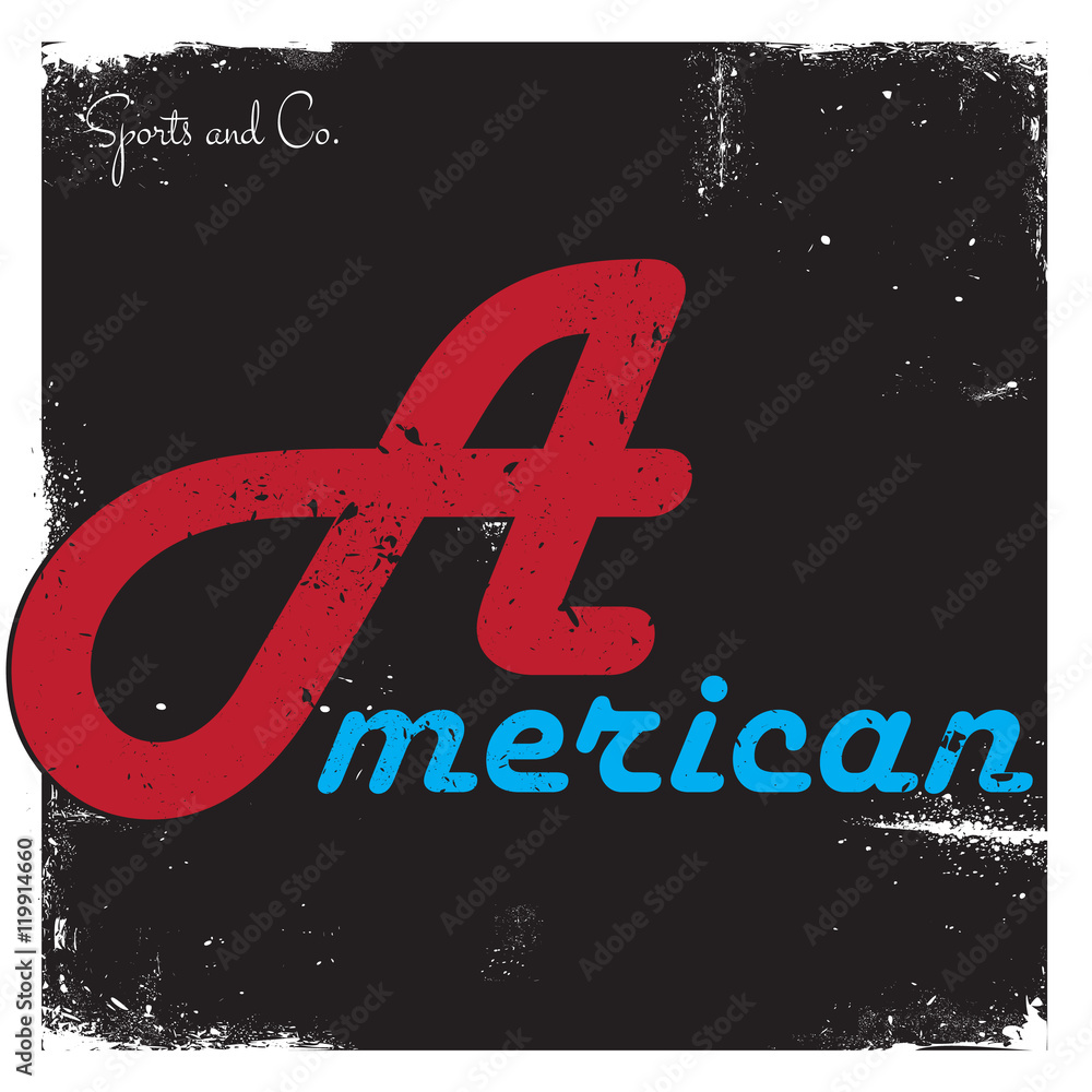 American Vector Graphics and t-shirt design for apparel Stock Vector ...