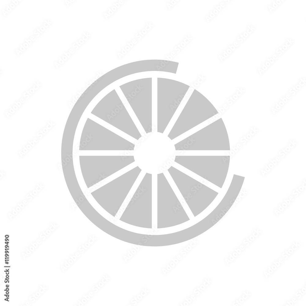 Sign incomplete download icon in flat style isolated on white ...