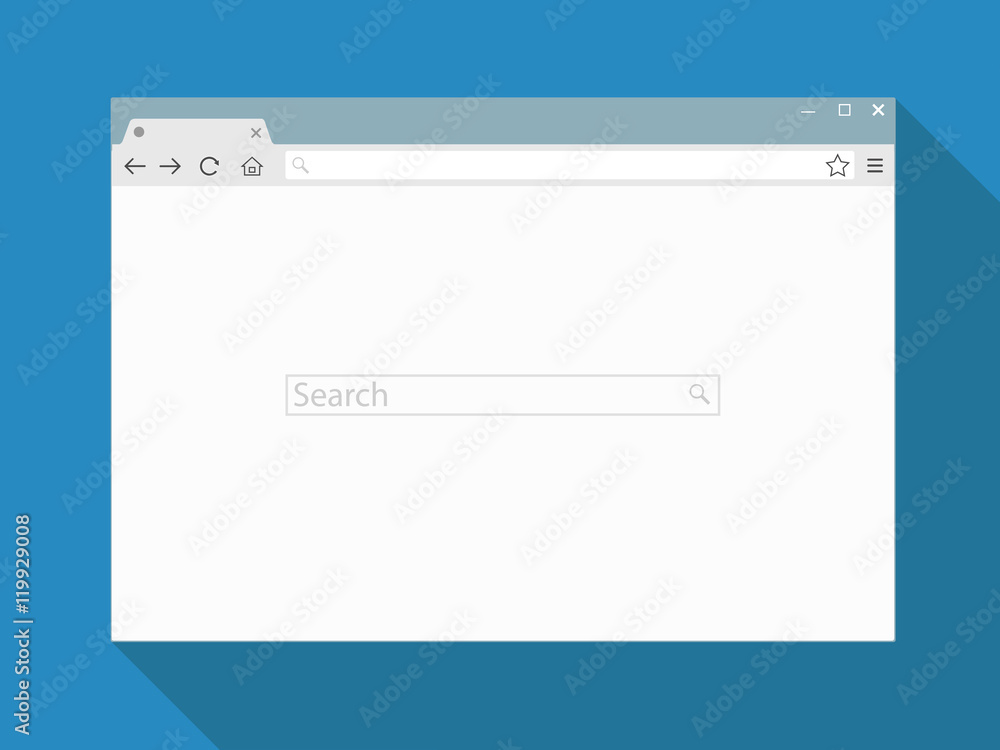 Browser window vector illustration. Browser or web browser in flat ...