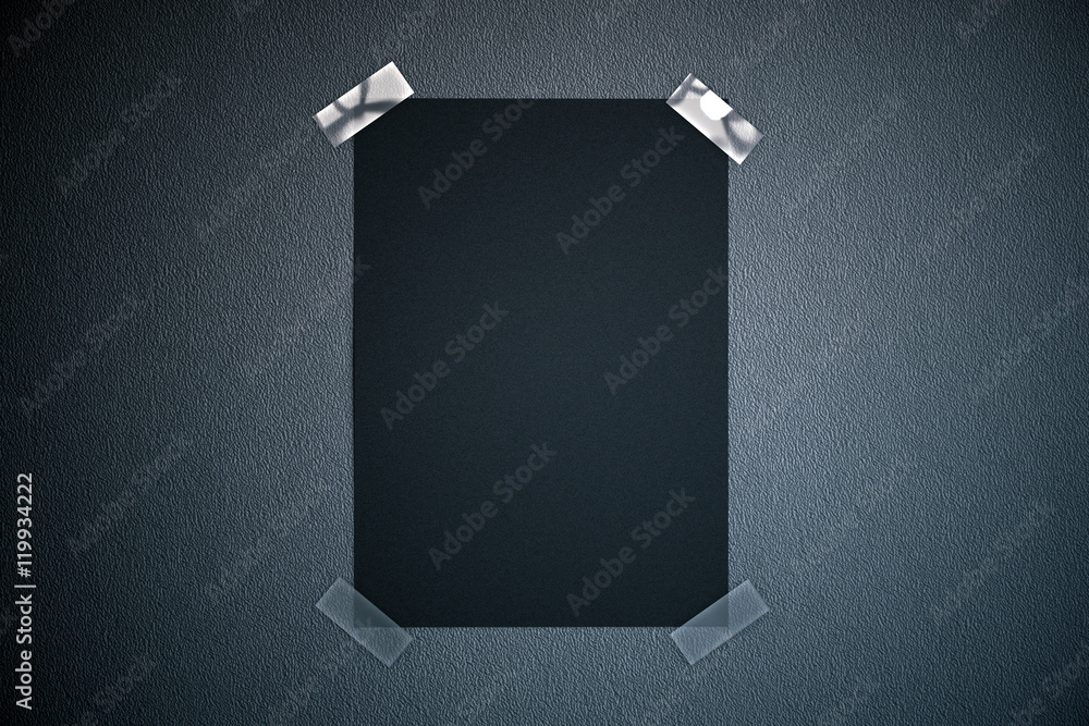 Black paper taped to dark background Stock Photo | Adobe Stock