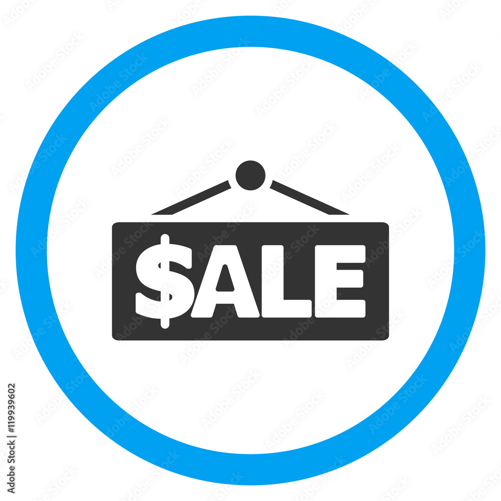 Sale Label vector bicolor rounded icon. Image style is a flat icon ...
